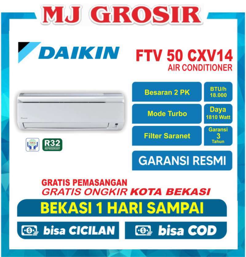 Promo Ac Daikin Ftv 50 Cxv14 Rv 2 Pk + Pasang R32 Standard Malaysia Low ...