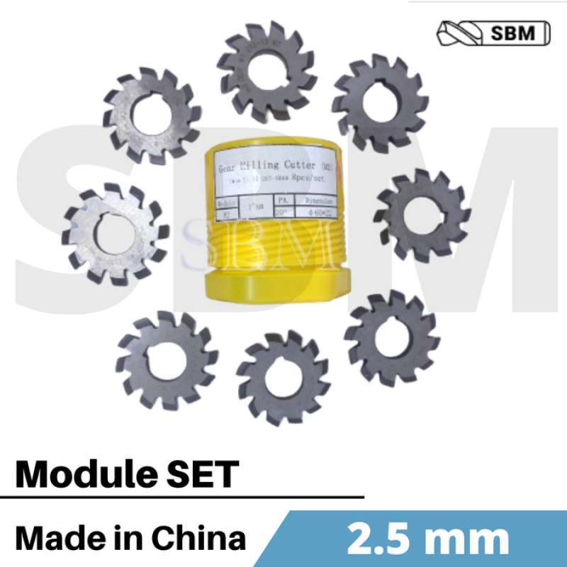 Promo Module Gear Milling Cutter / Modul Pisau Gigi 2.5 Set Diskon 23% Di Seller Kulee Store ...