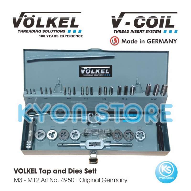 Promo Hand Tap Dan Dies Sett M3-m12 Art No. 49501 Volkel Germany Diskon ...