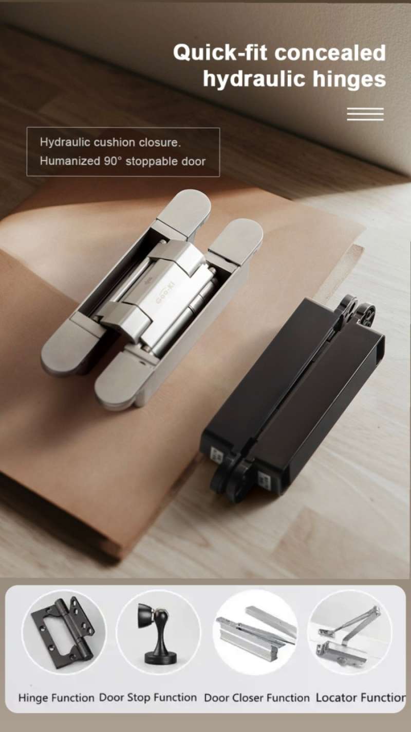 Promo Invisible Hinge Hidrolik Auto Conceal Door Close Stop Engsel ...