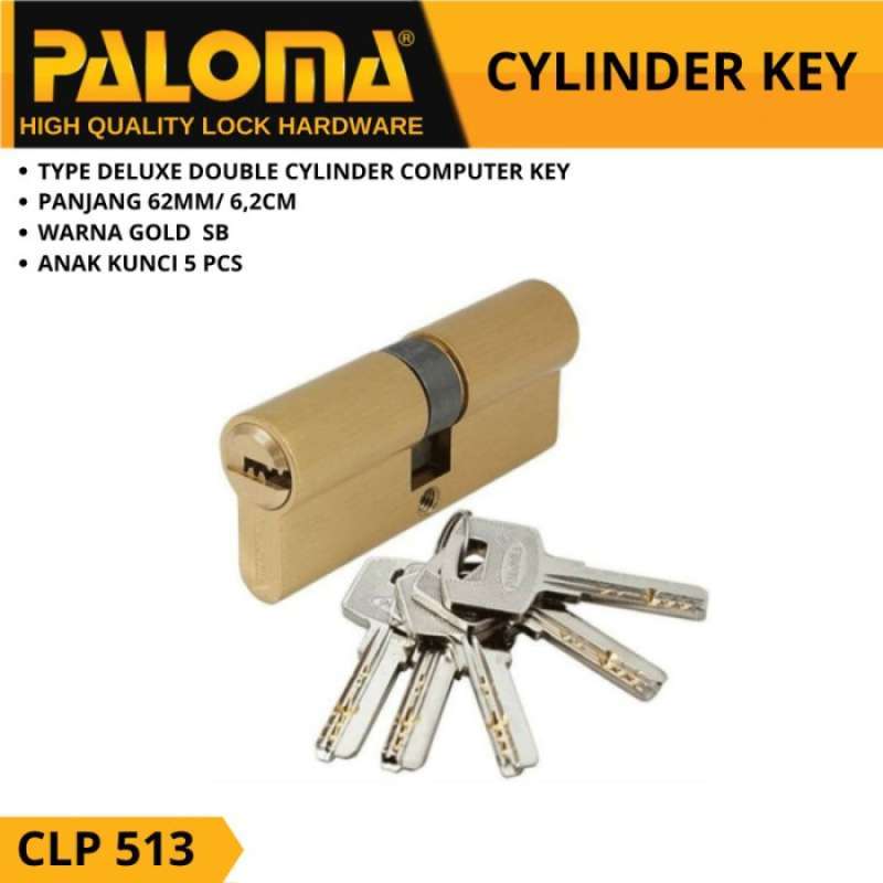 Promo Double Cylinder Clp 513 Deluxe Dc-ck 62mm Computer Key Sb Diskon ...