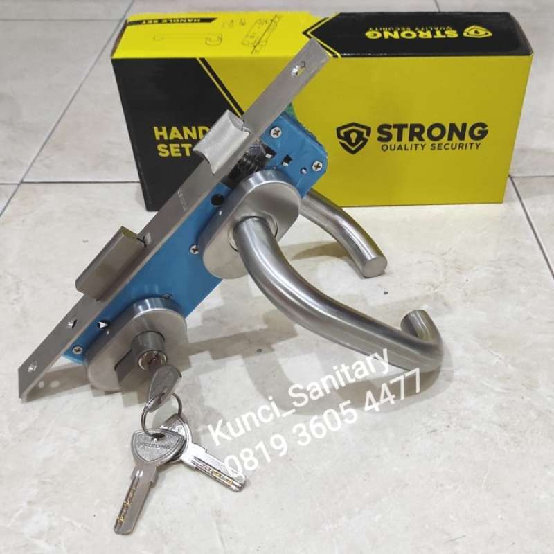 Promo Handle Pintu Aluminium Set Komplit / Gagang Pintu Aluminium ...