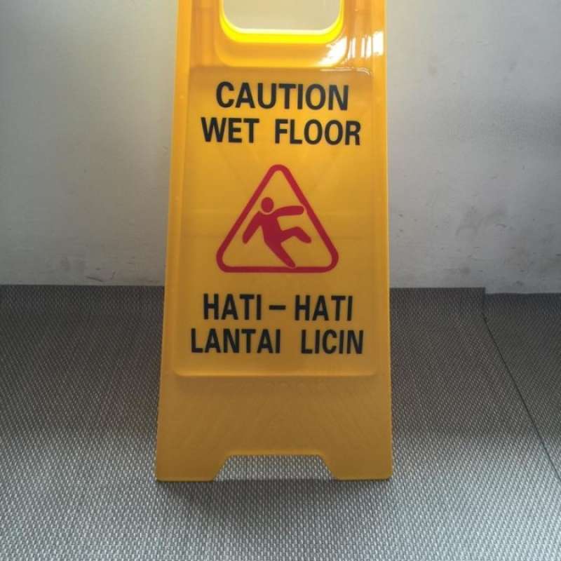 Promo Floor Sign Caution Wet /papan Peringatan Hati2 Lantai Licin ...