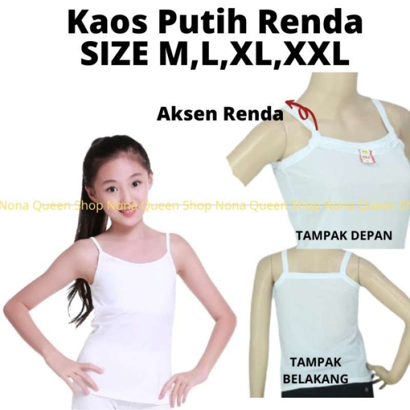 Jual Singlet Anak Remaja Sd Smp Sma Kaos Dalam Perempuan Cewek Renda ...