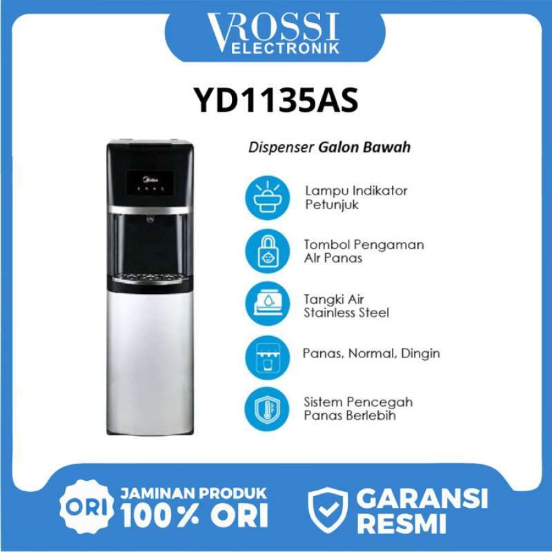 Promo Midea Dispenser Galon Bawah - Yd1135as Bottom Loading Stainless ...