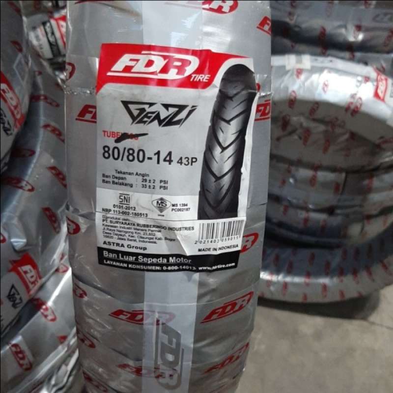 Promo Ban Fdr 80/80-14 Genzi Tubeless Matic Diskon 23% Di Seller Baldum Store - Cilandak Timur ...