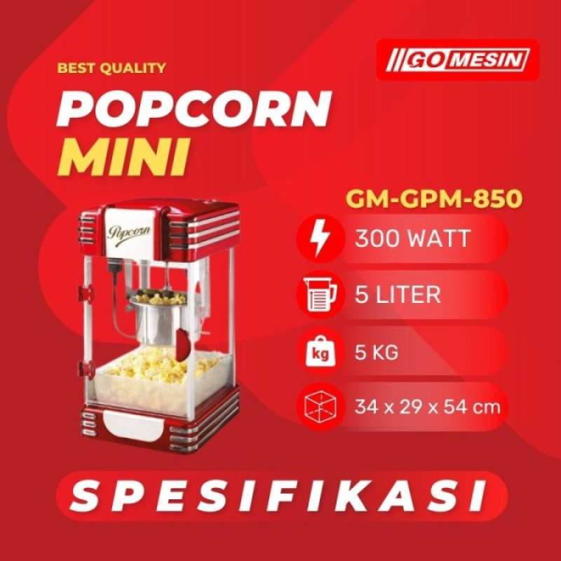 Promo Gomesin Mini Popcorn Machine Gpm-850 / Mesin Popcorn Diskon 23% ...