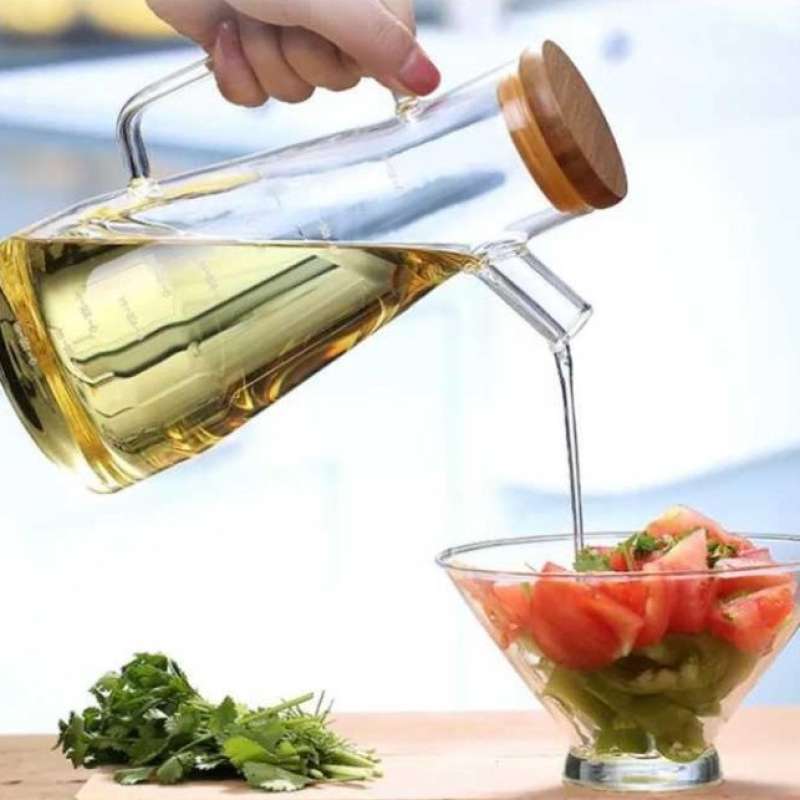 Promo Botol Teko Minyak Kaca Wadah Tempat Zaitun Oil Salad Pot 900ml ...