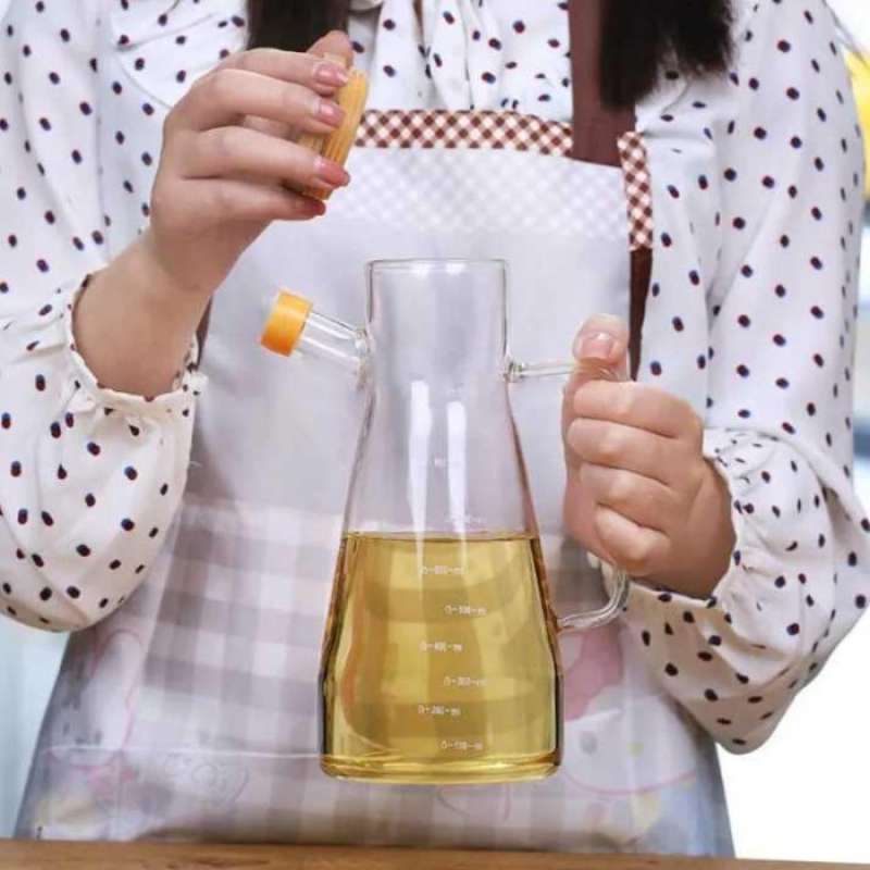 Promo Botol Teko Minyak Kaca Wadah Tempat Zaitun Oil Salad Pot 900ml ...