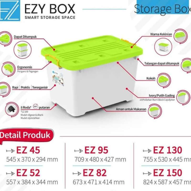 Promo Container Box Ezy Cb 130 Liter Kualitas Kontainer Mega Cb130 Lion ...