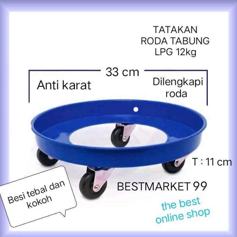 Jual Tatakan Besi Roda Gas Lpg 12kg / Galon Air 19 Liter Good Quality ...