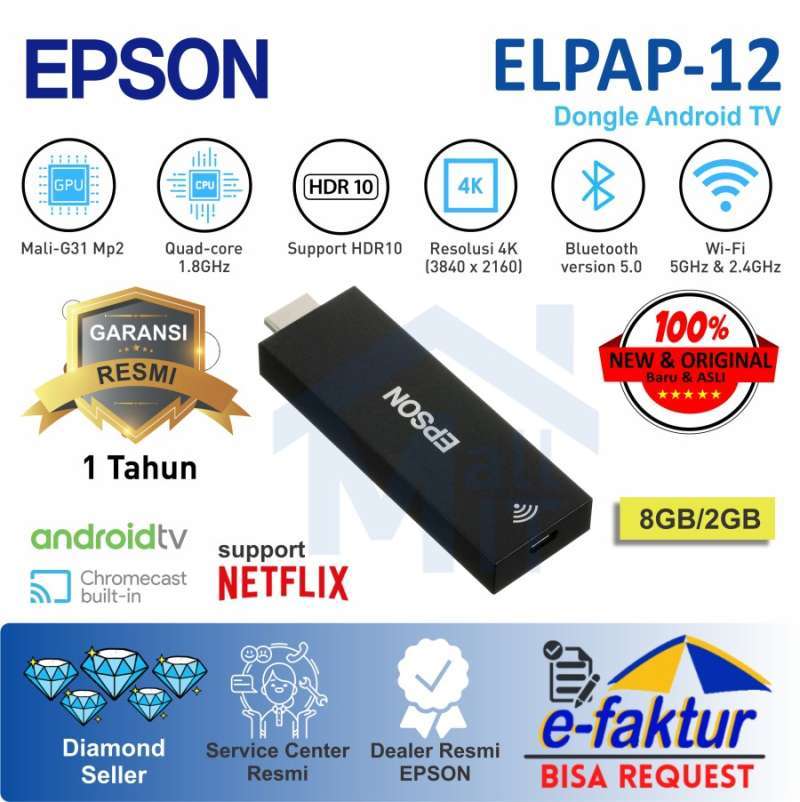 Jual Epson Elpap12 Elpap-12 Elpap 12 Dongle Android Tv Androidtv ...