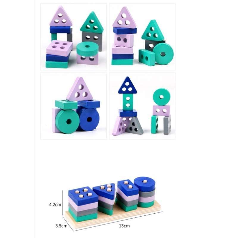 Jual Ssa Mainan Edukasi Papan Mengenal Bentuk Dan Warna / Rectangle Geo ...