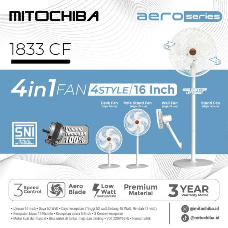 Promo New Mitochiba Kipas Angin Multifungsi 16 Inch - 1833cf Terlaris ...