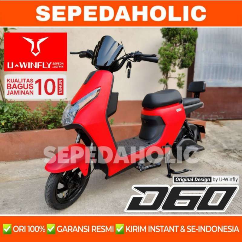 Promo Sepeda Listrik Uwinfly D60 New Design 450 Watt Electric E Bike - Merah Diskon 10% Di ...