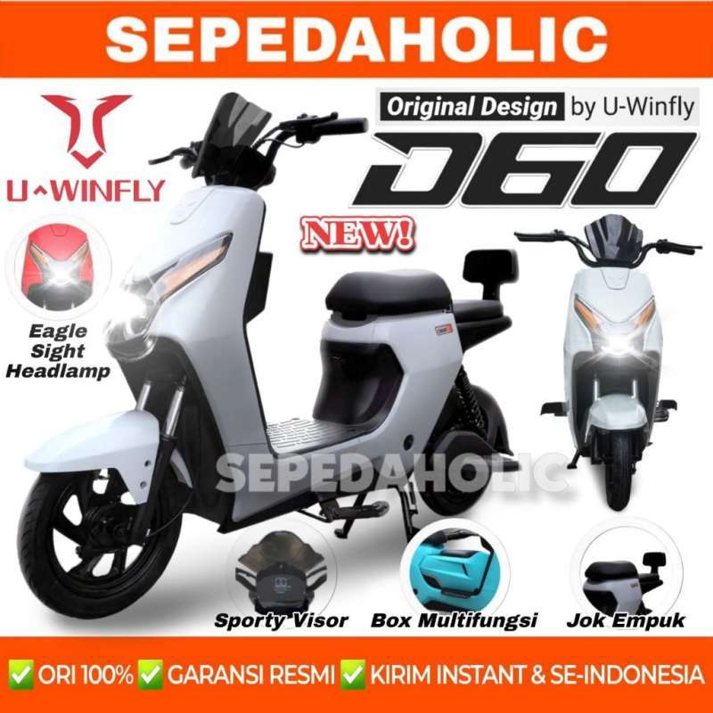 Promo Sepeda Listrik Uwinfly D60 New Design 450 Watt Electric E Bike - Putih Diskon 10% Di ...