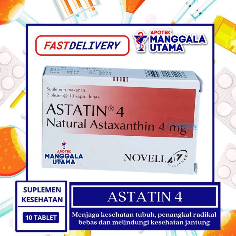 Jual Astatin 4 Mg Per Box Isi 20 Kapsul Lunak Di Seller Apotek Manggala ...