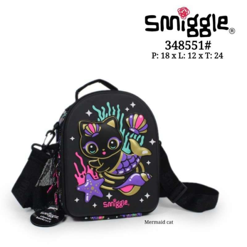 Jual Smiggle Hey Black Cat Bcakpack, Lunch Bag Curve Hardtop/ Kado ...