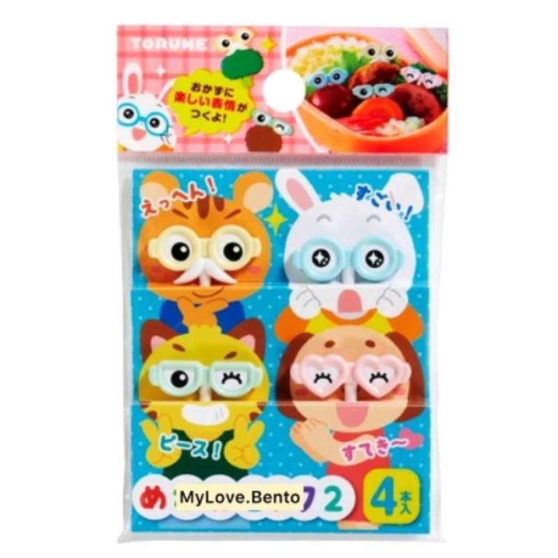 Jual Tusukan Bento Mata Kacamata Food Pick Glasses Picks Garpu Anak ...