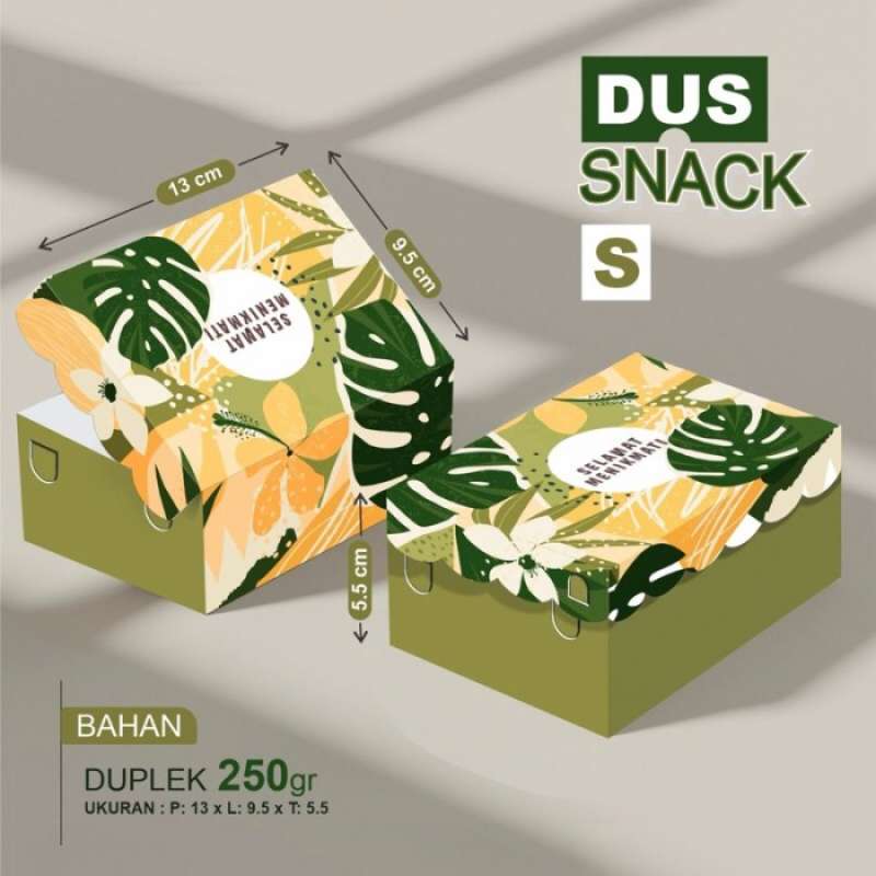 Jual Dus Snack Kekinian Box Makanan Kardus Kemasan Snack Motif Summer ...