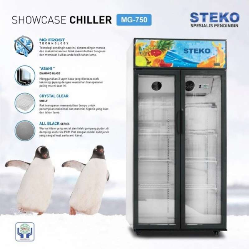Jual Mesin Pendingin Showcase Steko Mg 750 2 Pintu No Frost Tanpa Bunga ...