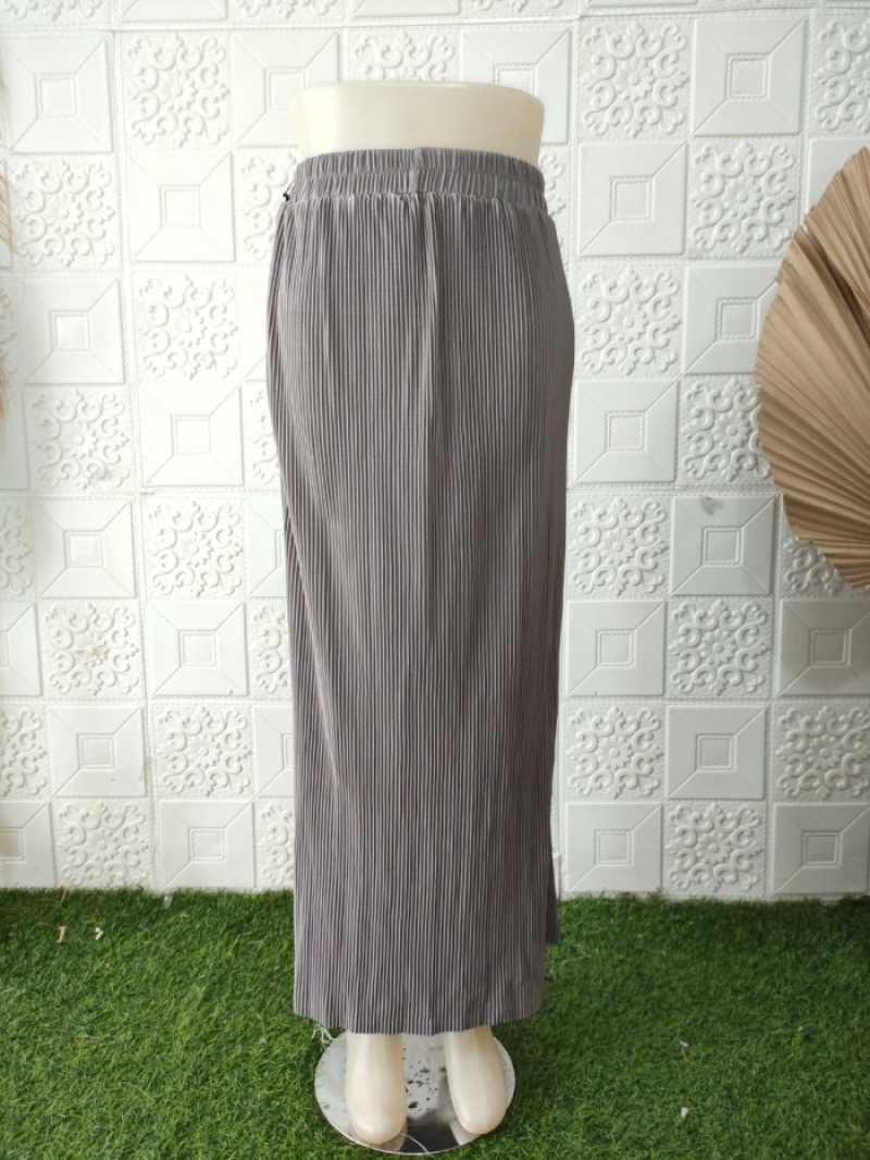 Jual Rok Plisket Lidi Premium Rok Span Lidi Plisket Panjang Polos - Smoke Di Seller Mama Shop ...