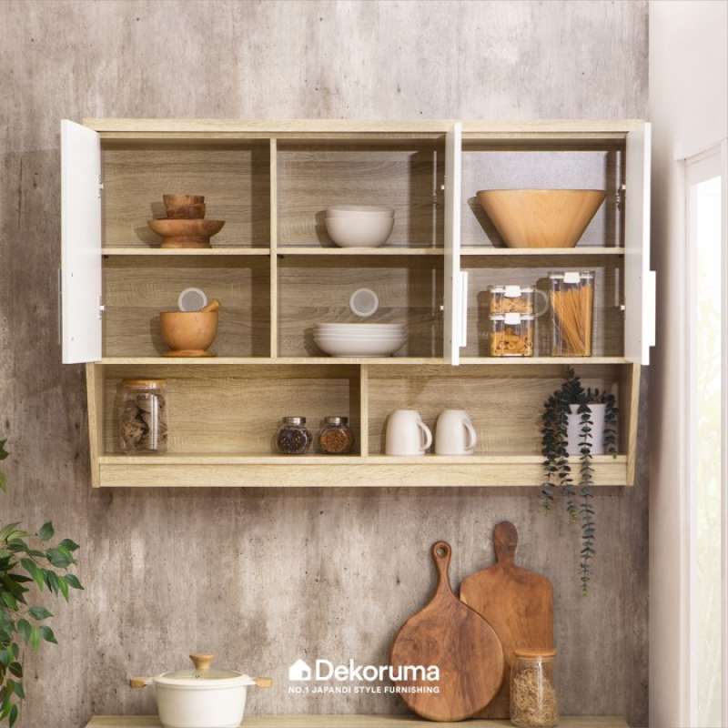 Jual Dekoruma Rak Atas Dapur 3 Pintu - Kitchen Set - Cubic Elena Ksa 3p ...