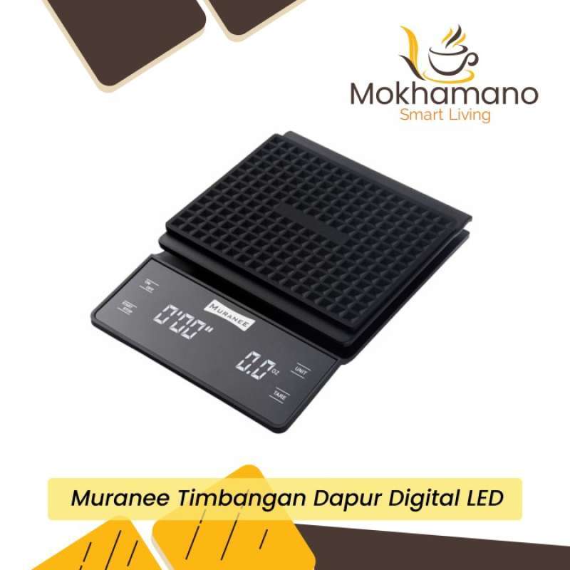 Jual Muranee Timbangan Kopi Dapur 3 Kg Led Digital Coffee Scale Timer ...