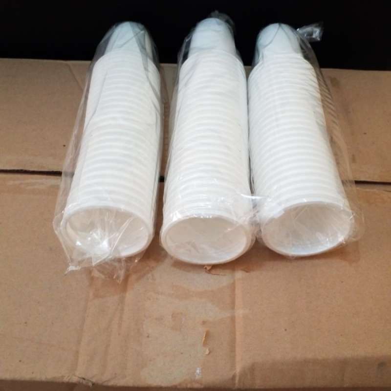 Jual Cup/ Gelas Plastik Cc Polos 220ml Warna Putih Susu Isi 2000pcs Di ...