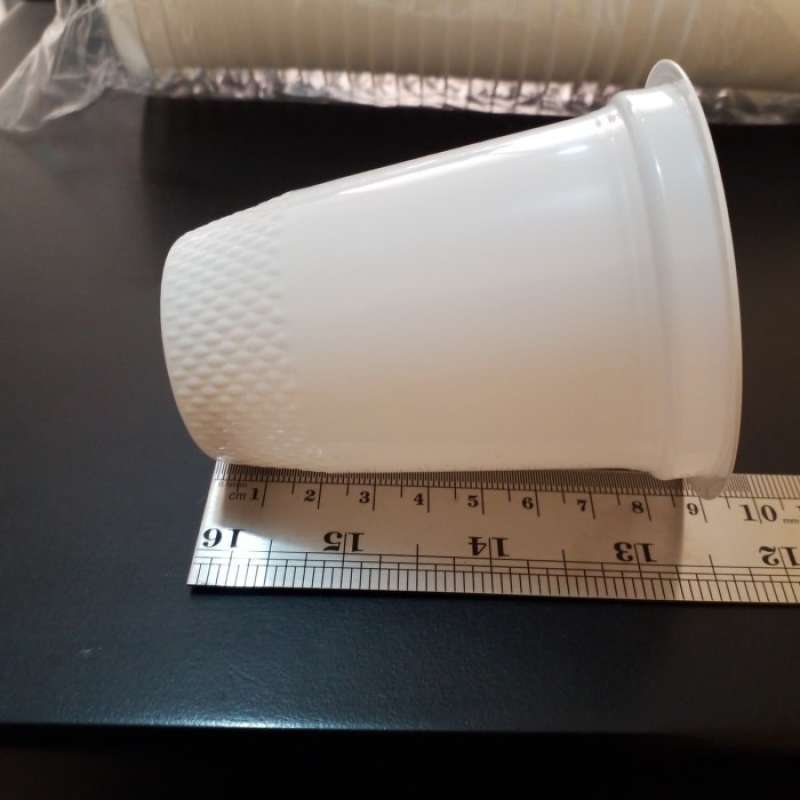Jual Cup/ Gelas Plastik Cc Polos 220ml Warna Putih Susu Isi 2000pcs Di ...