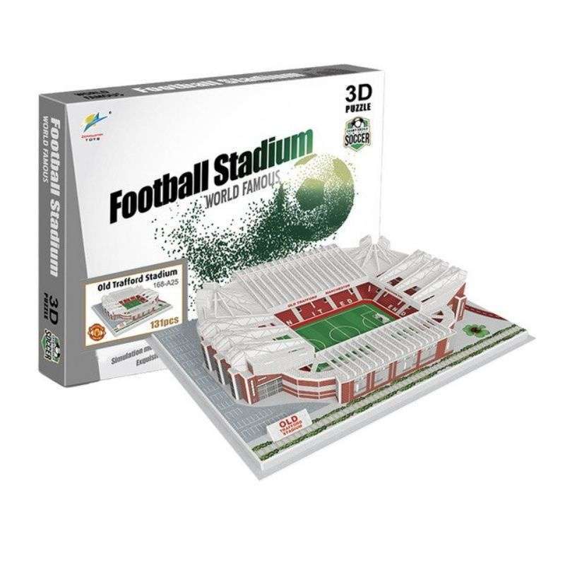 Jual 3d Puzzle Football Stadium Miniature Model - Old Trafford ...