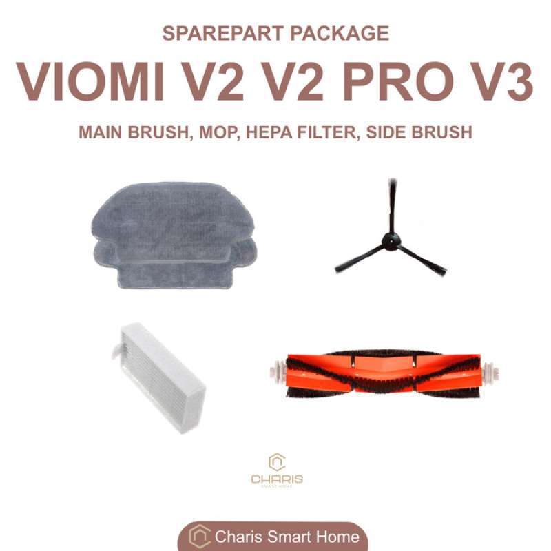 Promo Sparepart Viomi V2 V2 Pro V3 (main Brush, Mop, Hepa Filter, Side ...