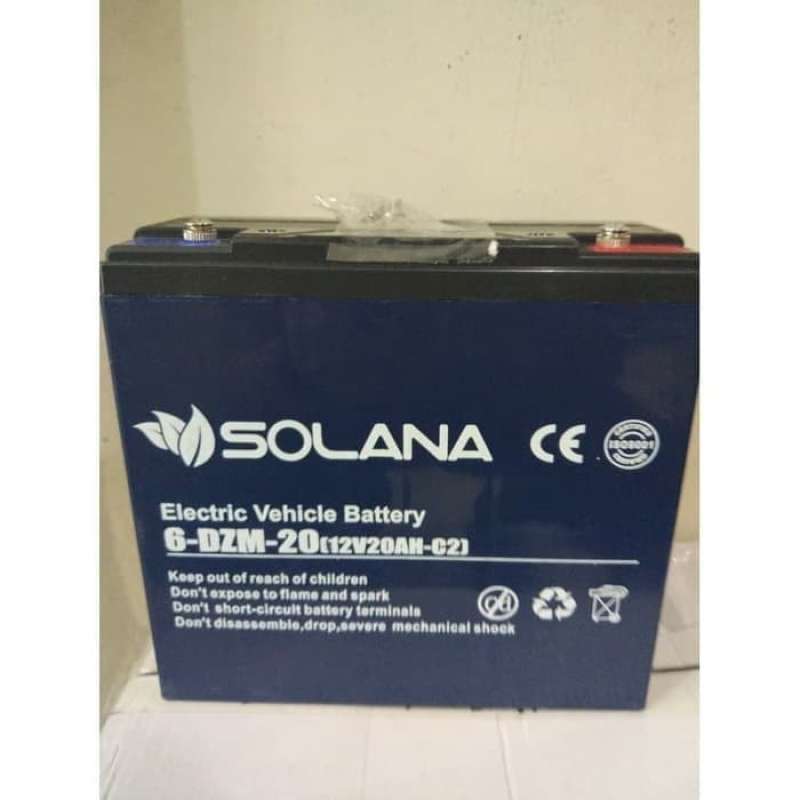 Promo Baterai Solana Electric Vehicle 6-dzm-20 12v 20ah Diskon 23% Di ...
