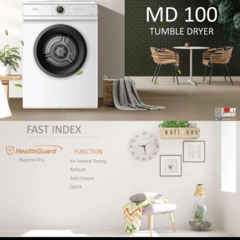 Promo Midea Mesin Pengering Pakaian Md 100 A70 7kg Vented Dryer Md100 ...