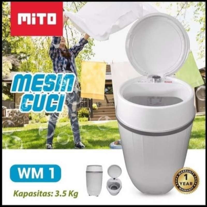 Promo Mesin Cuci Portable Mito Wm1(170watt)3,5kg Diskon 23% Di Seller ...