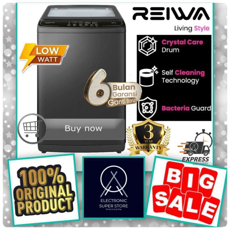 Promo Mesin Cuci Reiwa 1 Tabung Top Loading 11kg Wt-1102cgr Wt1102cgr ...