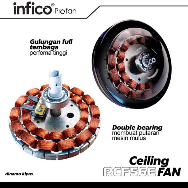 Promo Kipas Ceiling/plafon Besar Fan Besi 3 Daun 56 Inch Kokoh Infico ...