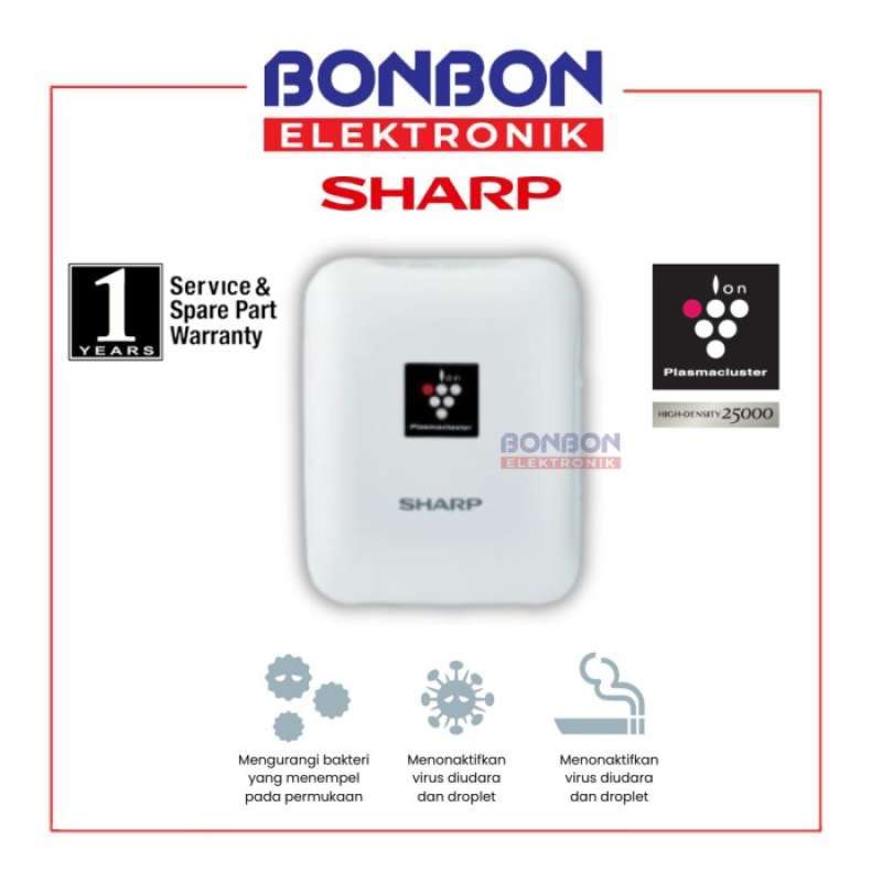 Promo Sharp Personal Air Purifier Ig-nm1-w Ion Plasmacluster Usb ...