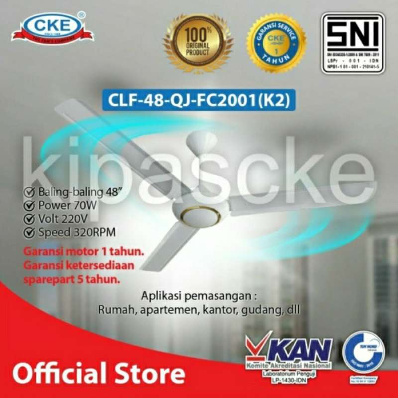 Promo Ceiling Fan 48 Inchi / 1,2 Meter Kipas Angin Gantung Fan Heavy ...