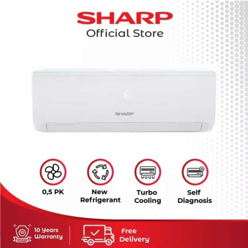 Promo Sharp Ac 1/2 Pk Ah-a5ucyn Indoor + Outdoor Unit Only Diskon 23% ...