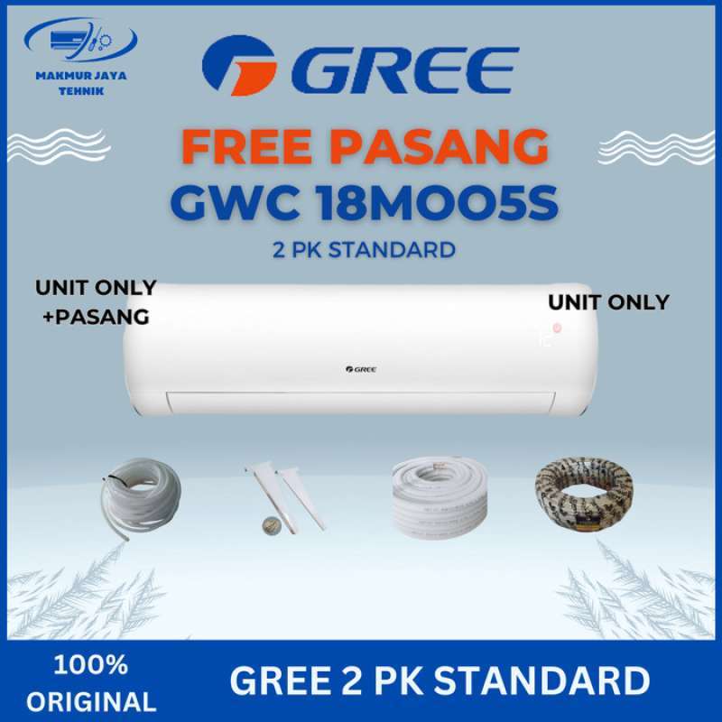 Promo Ac Gree 2 Pk Gwc 18moo5s + Pasang / Ac 2 Pk Gree Standard Split ...
