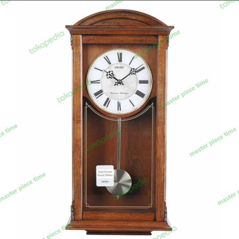 Promo Jam Dinding Seiko Pendulum Kayu Japan Qxh030b Qxh030 Brown ...