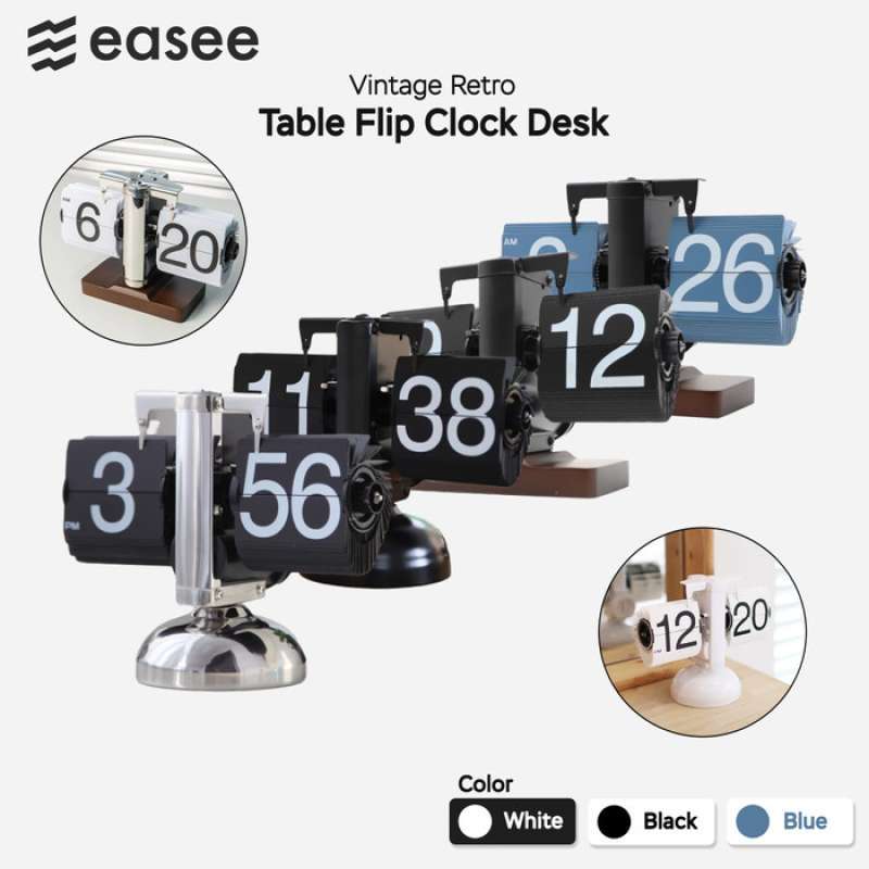 Promo Easee Table Flip Clock Desk Retro Decorations / Jam Meja / Hiasan ...