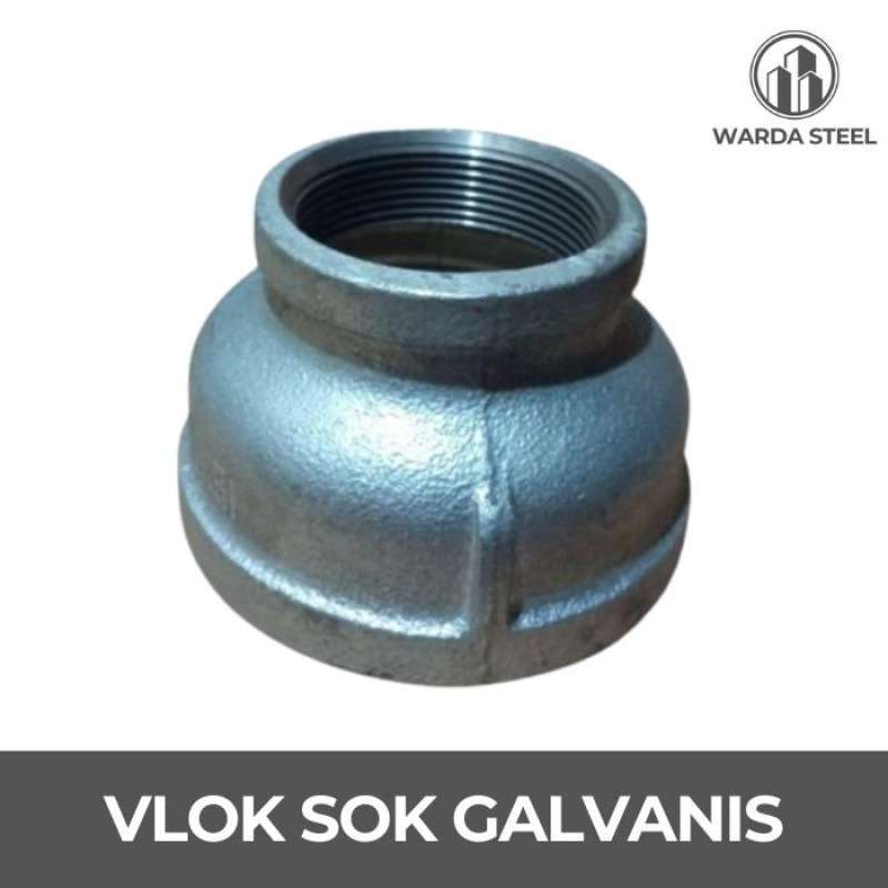Jual V Sock Galvanis 3/4 X 1/2 - Reducer Vlok Sok Socket Besi Drat 3/4 ...