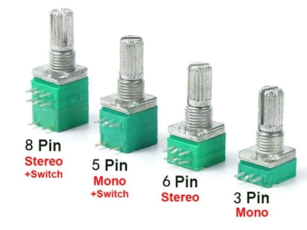 Jual Potensiometer Sealed Stereo B10k 10k B 10 K Ohm 6p 6 P Pin Kaki ...