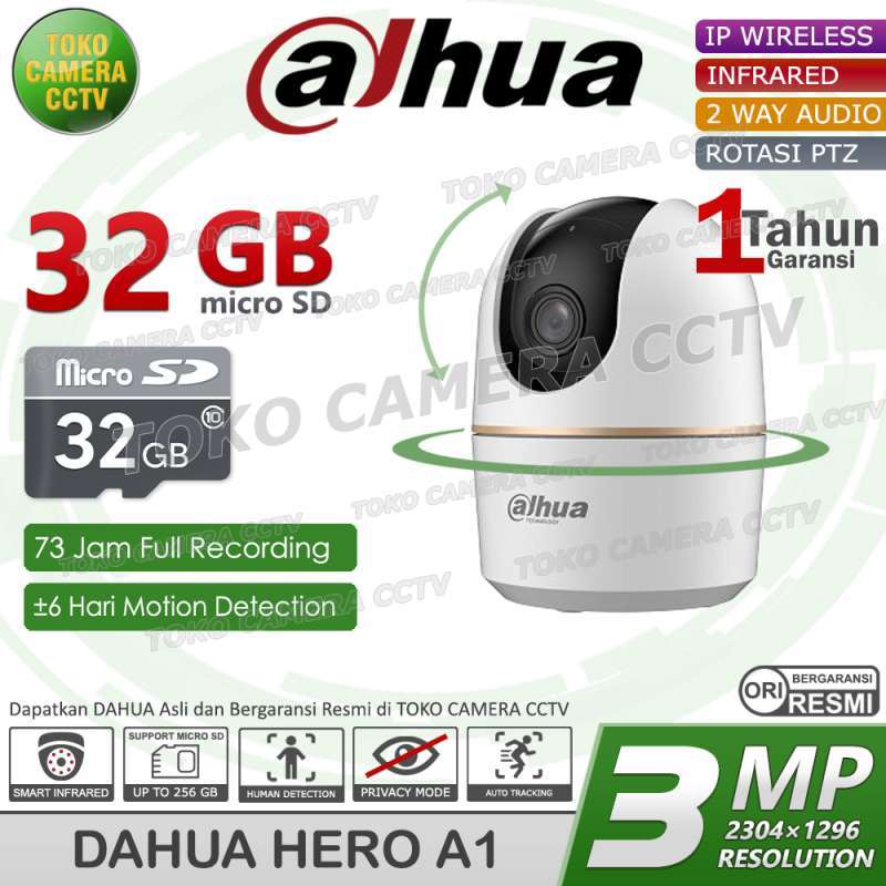 Jual Dahua H3a Hero A1 3mp Cctv Wifi Kamera Ip Camera Wireless Ptz 360 ...