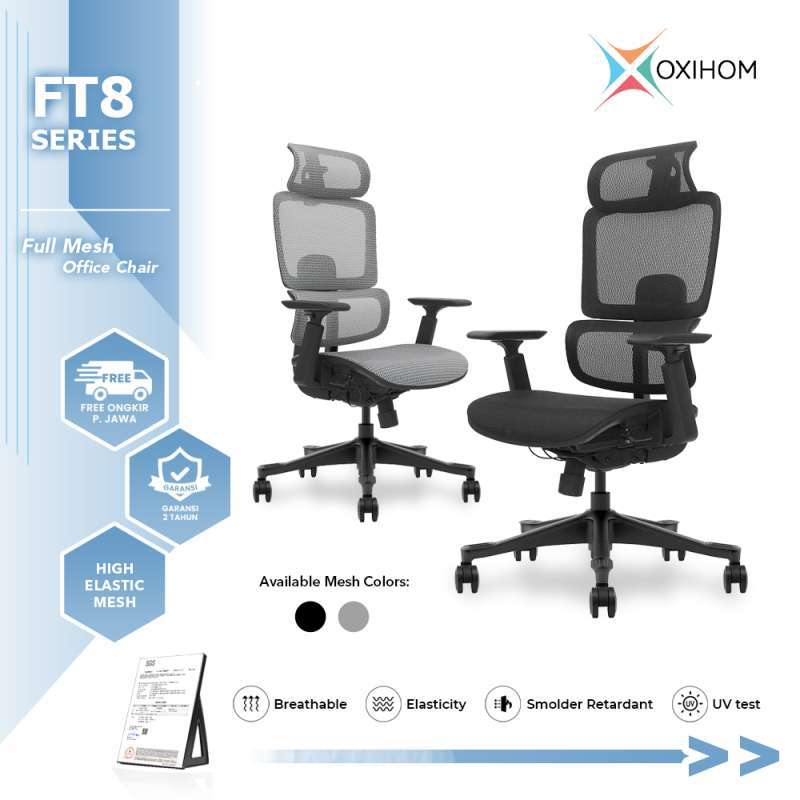 Promo Oxihom T8 Kursi Mesh Kursi Kantor Kursi Kerja Mesh Chair ...