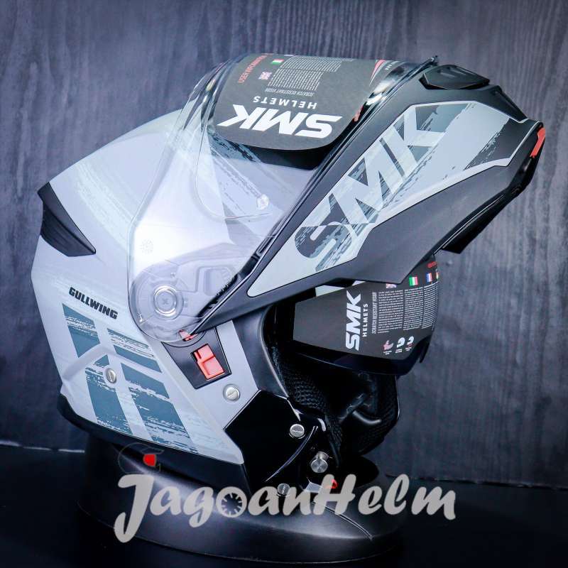 Promo Helm Smk Gullwing Tourleader Ma626 | Matt Black Grey | Modular ...