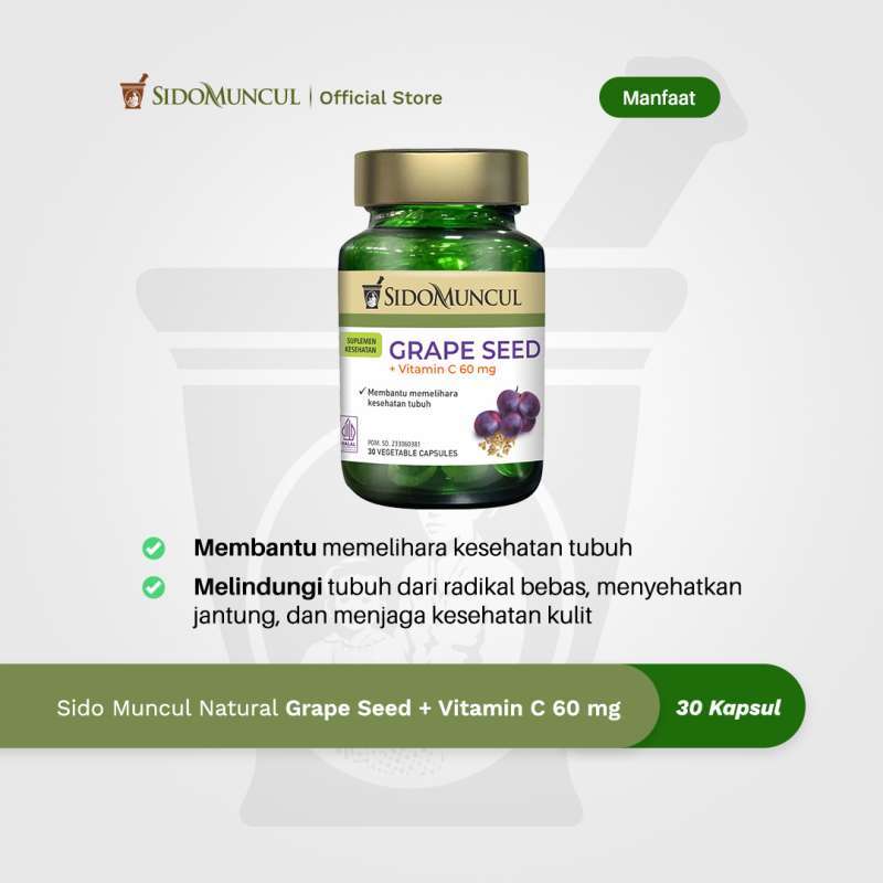 Promo Sido Muncul Natural Grape Seed + Vit C Diskon 23% Di Seller Sido ...