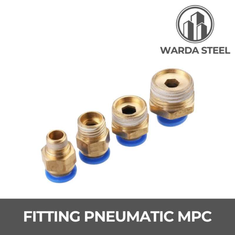 Jual Mpc 12 Fitting Pneumatic Lurus Drat Luar Slip Lock Selang - Male ...